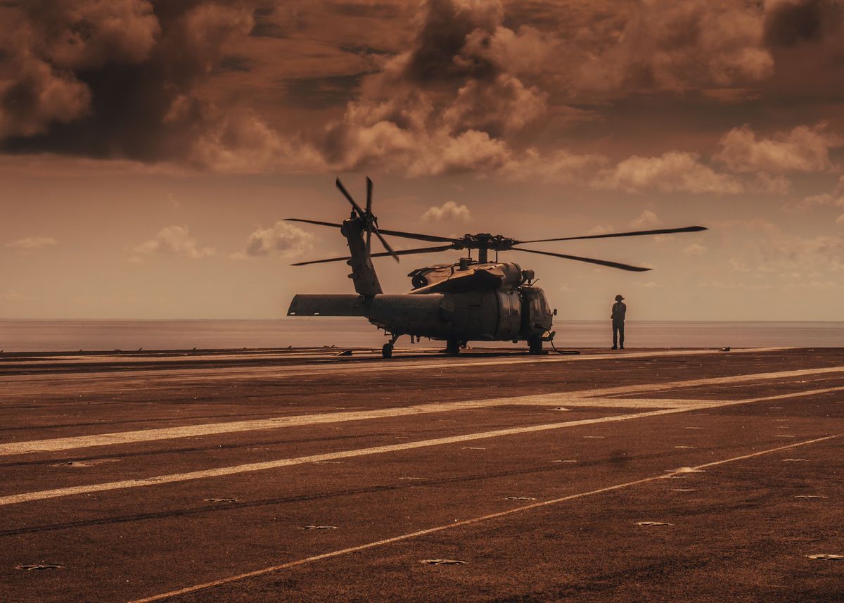 'US Military Helicopter ' Poster by M Benjamin Valerio | Displate