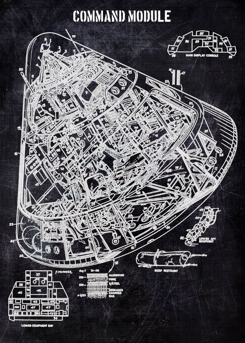 'command module' Poster, picture, metal print, paint by MAXART DESIGN ...