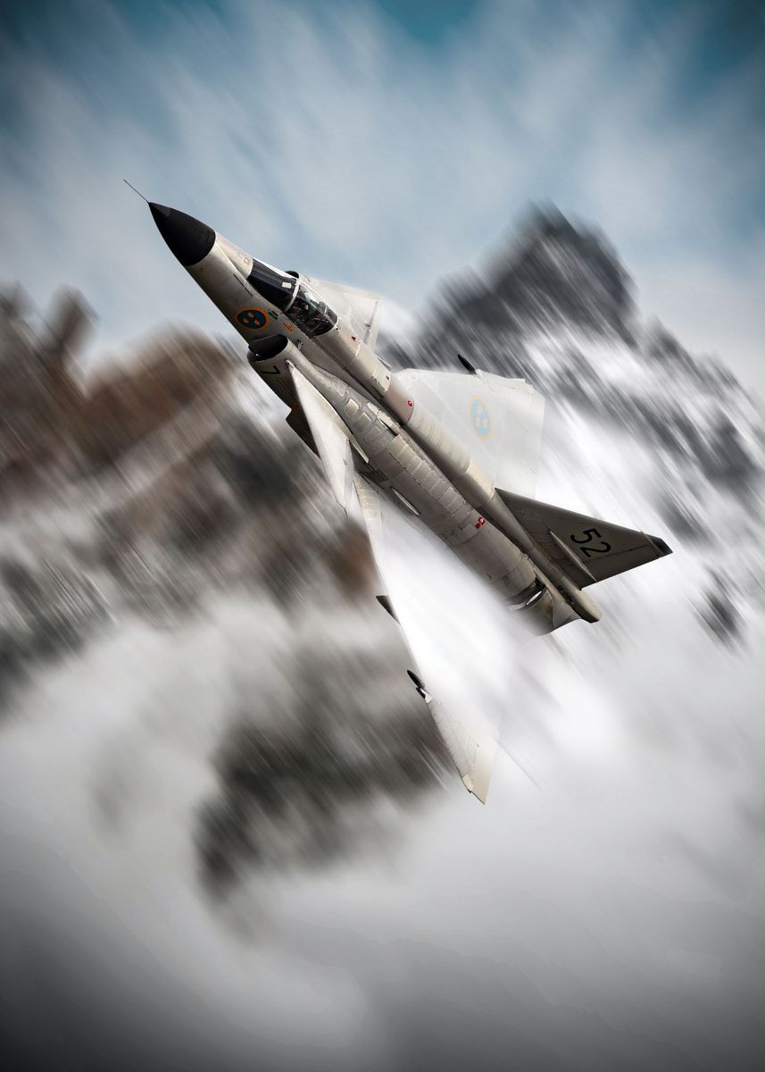 'Viggen Warrior' Poster, picture, metal print, paint by Airpower Art ...