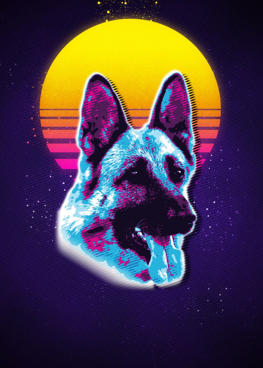 'German Shepherd' Poster by Gladys | Displate