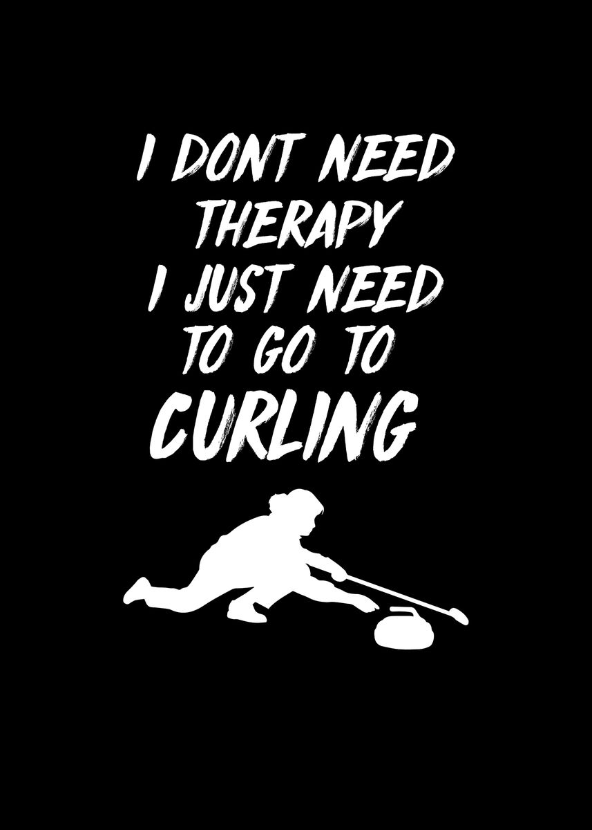 'Curling' Poster, picture, metal print, paint by bananadesign | Displate