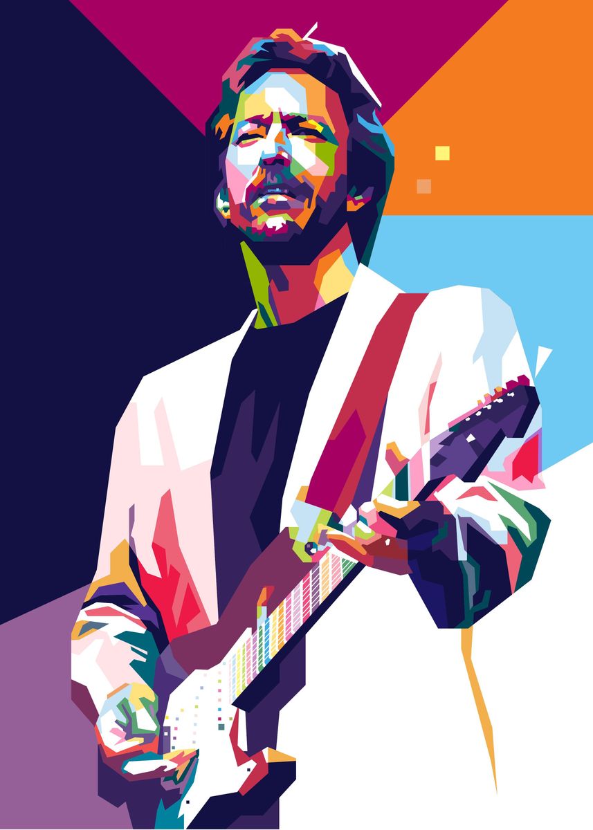 'ERIC CLAPTON' Poster, picture, metal print, paint by Zaky Kun | Displate