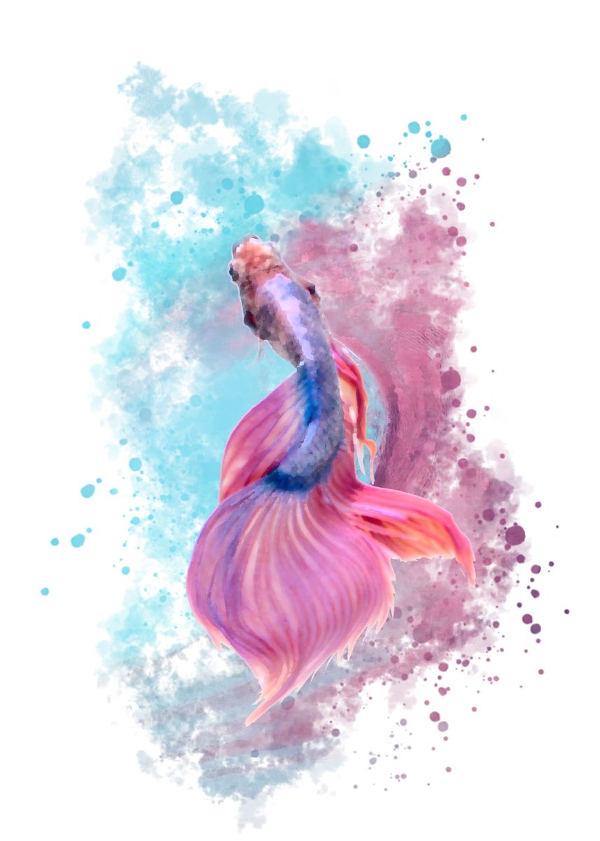 ' Fish watercolor' Poster by FAREED MOHAMADIEH | Displate