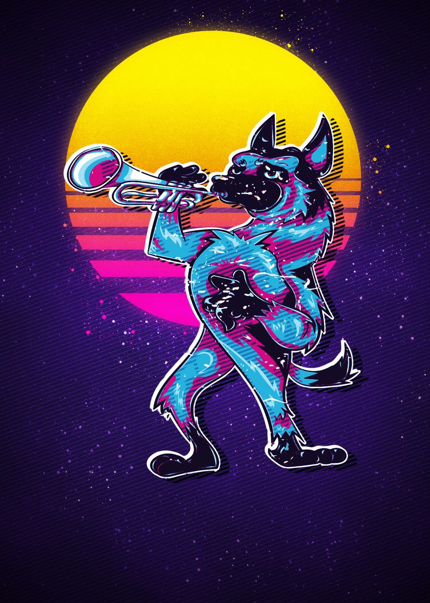 'German Shepherd' Poster, picture, metal print, paint by Gwyneth | Displate