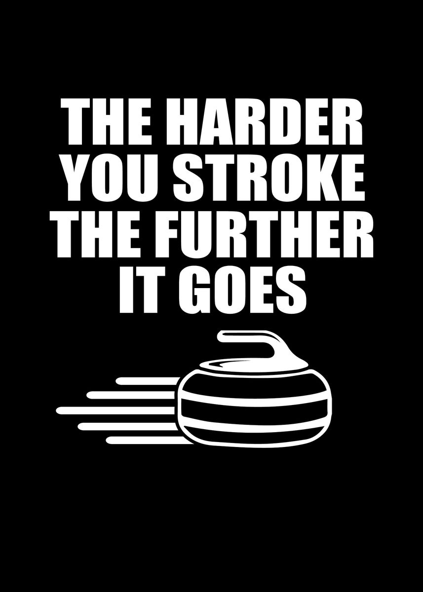 'Curling' Poster, picture, metal print, paint by bananadesign | Displate