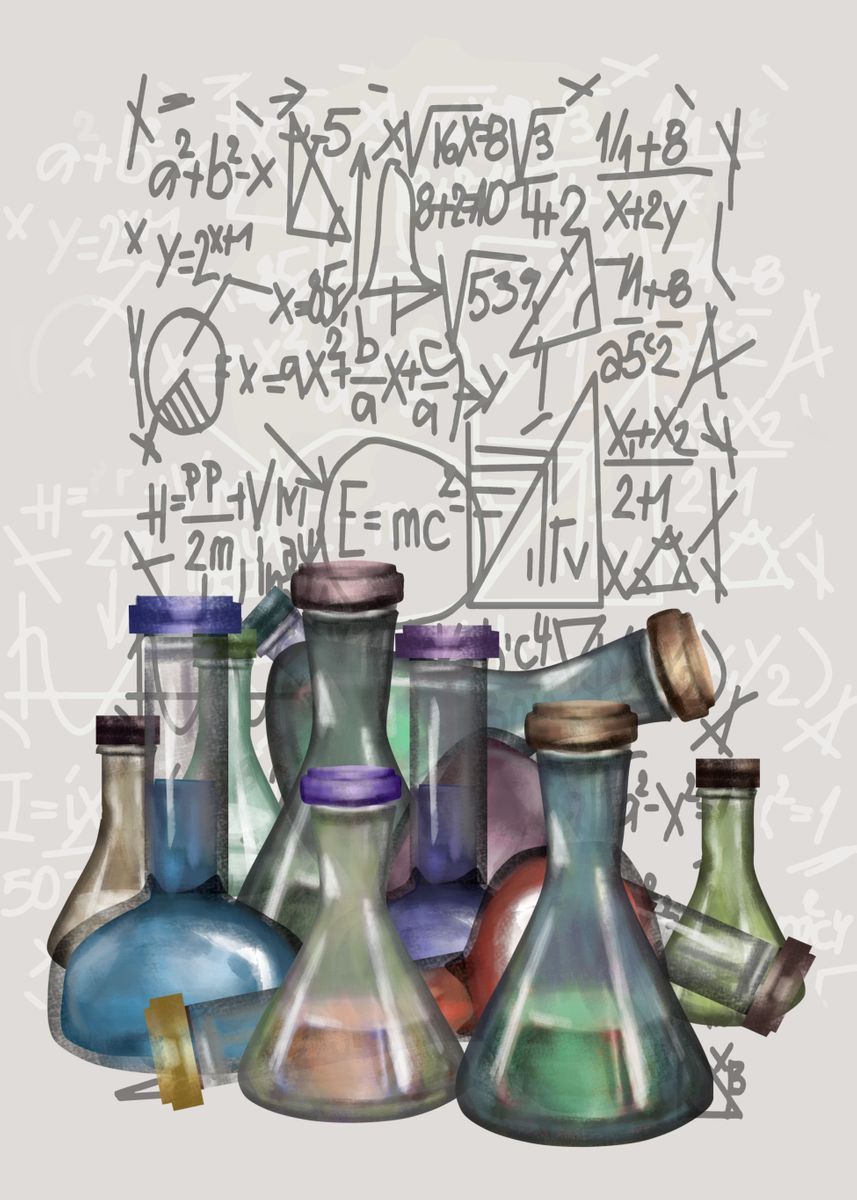 'feb20 Science' Poster, picture, metal print, paint by Nesrin Gulistan ...