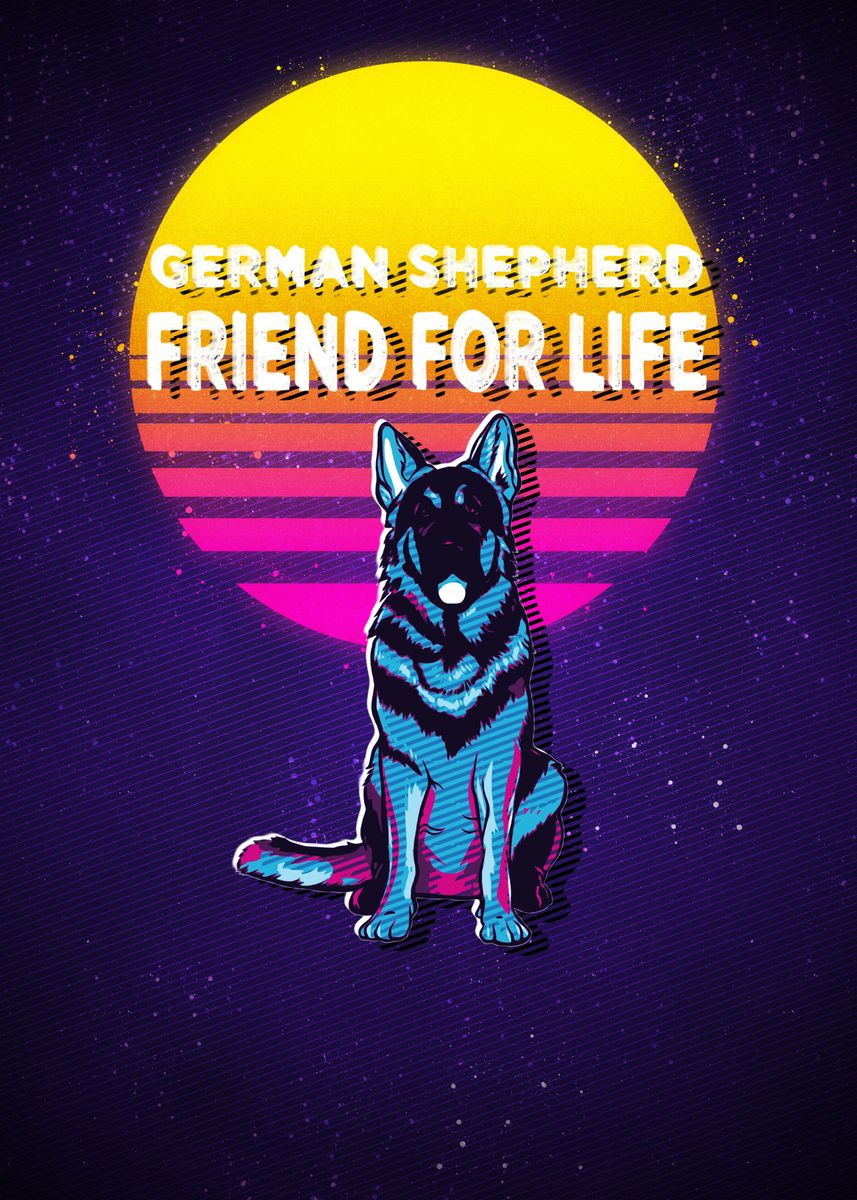 'German Shepherd' Poster by Gladys | Displate
