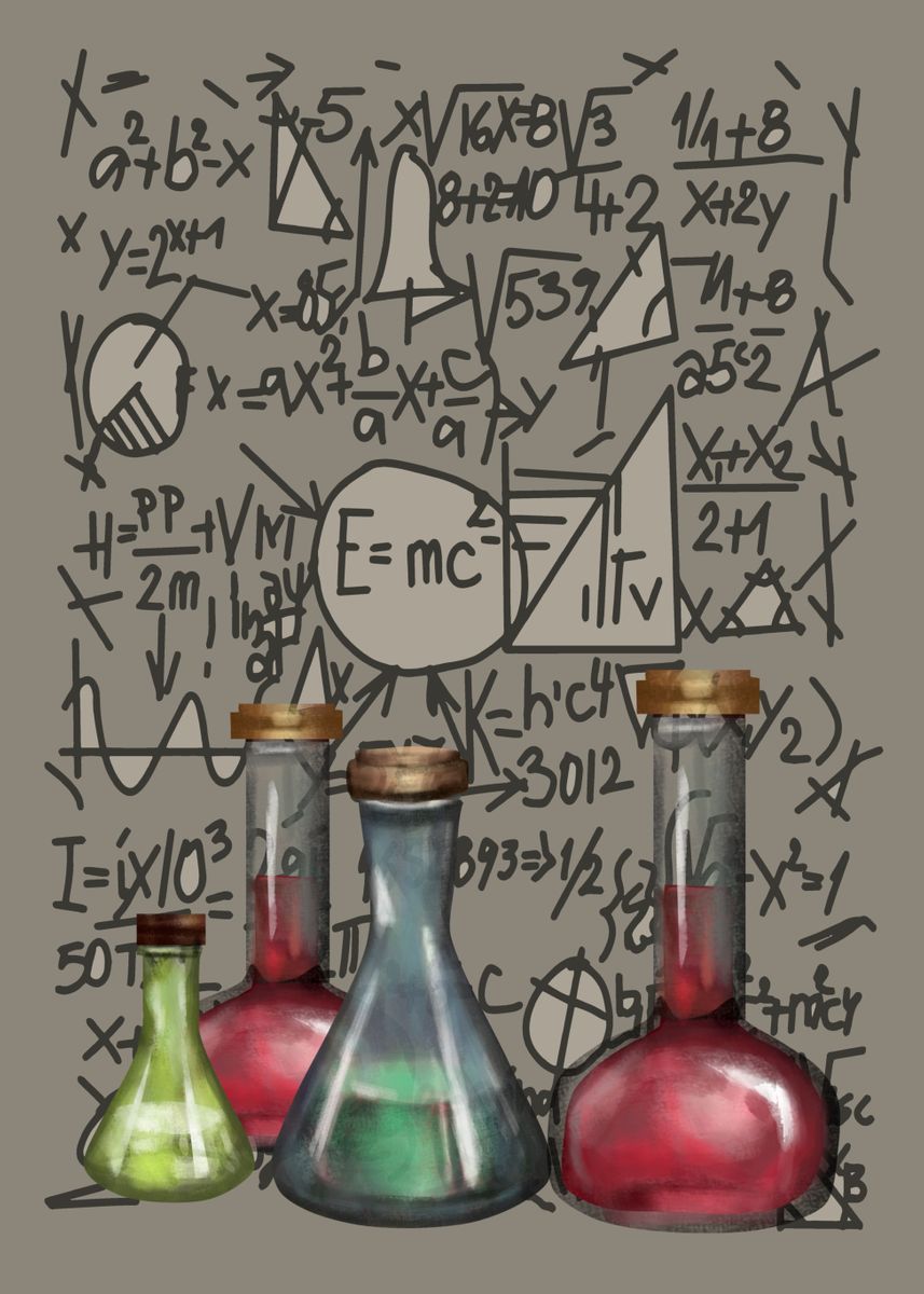 'feb20 Science ' Poster, picture, metal print, paint by Nesrin Gulistan ...