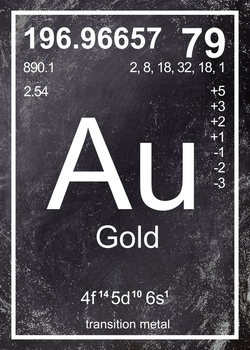 'gold elements' Poster, picture, metal print, paint by Project X | Displate