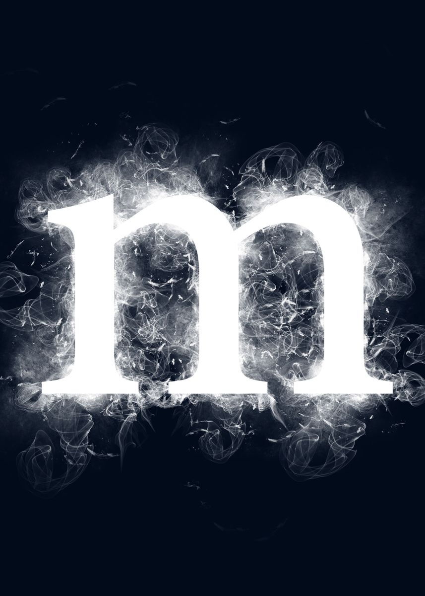 'm small letter smoky ' Poster by B & W Arts | Displate