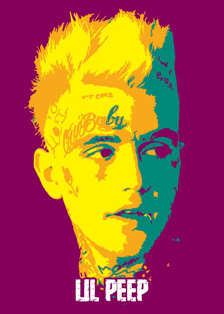 'Lil Peep pop art design' Poster by taurungka Graphic Design | Displate
