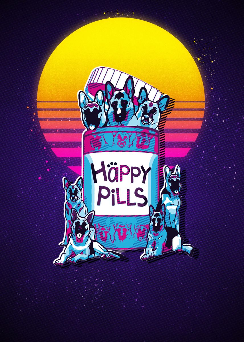 'German Shepherd' Poster, picture, metal print, paint by Gwyneth | Displate