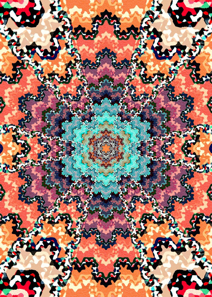 'Geometric Inception' Poster, picture, metal print, paint by Athar Art House | Displate