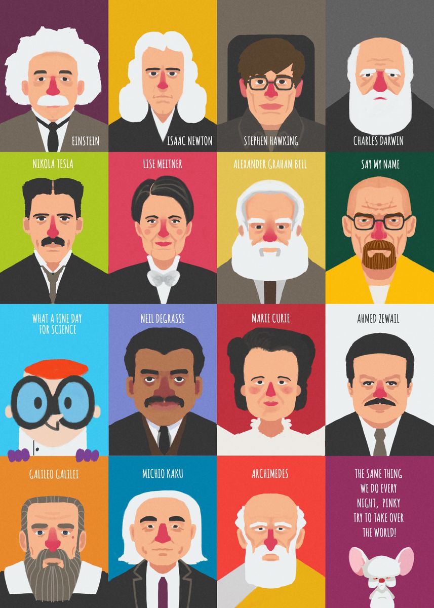 'Scientists' Poster, picture, metal print, paint by Mashz | Displate