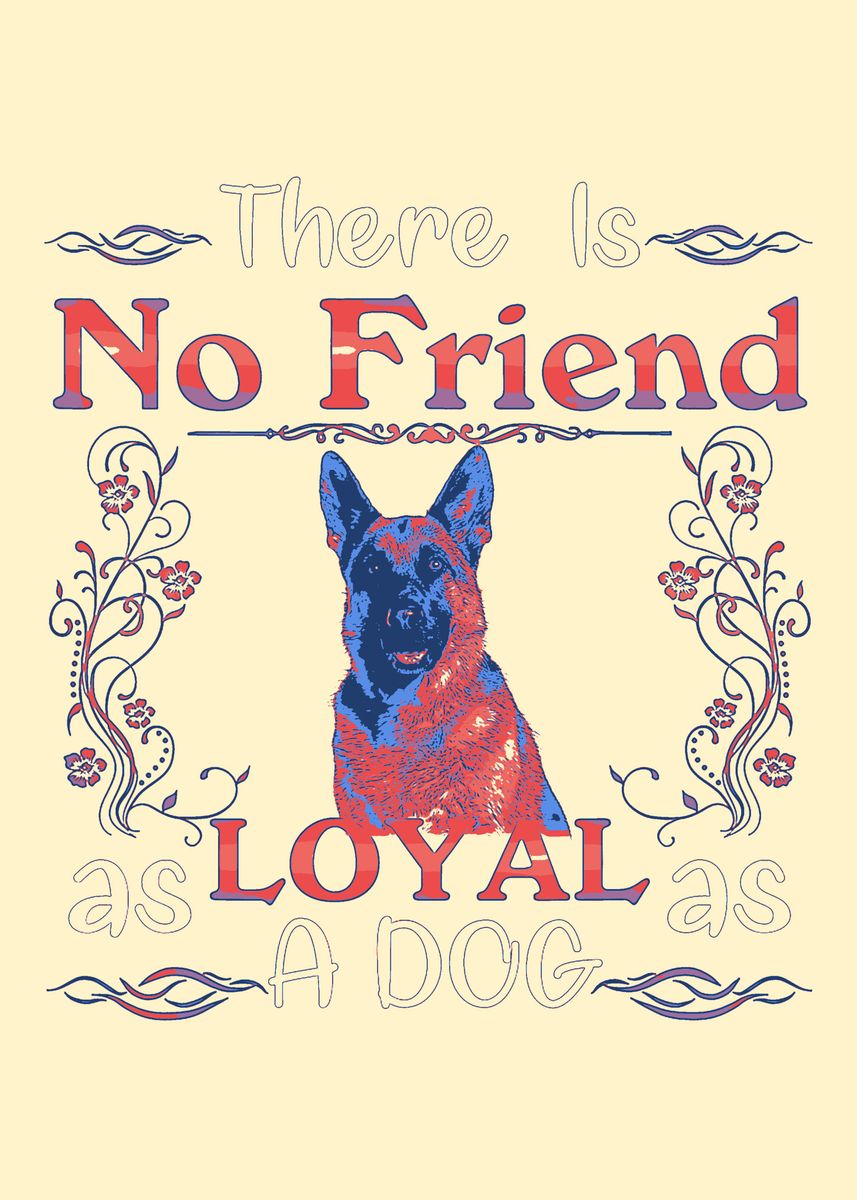 'German Shepherd' Poster, picture, metal print, paint by Helen | Displate