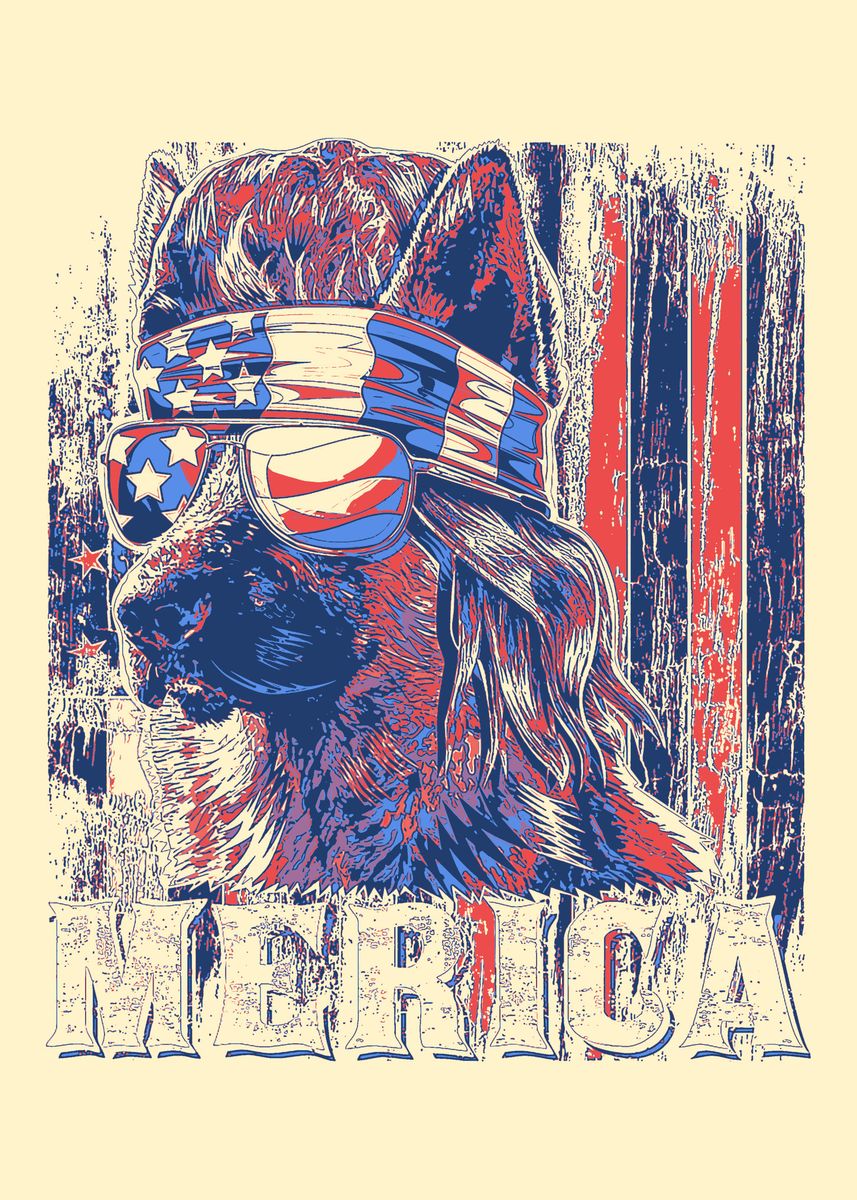 'German Shepherd' Poster by Elizabeth | Displate