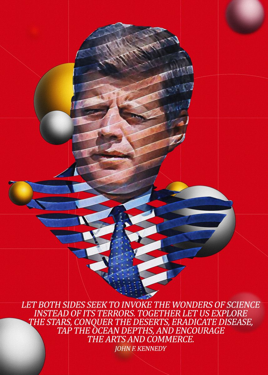 'John F Kennedy JFK' Poster, picture, metal print, paint by The Poster ...