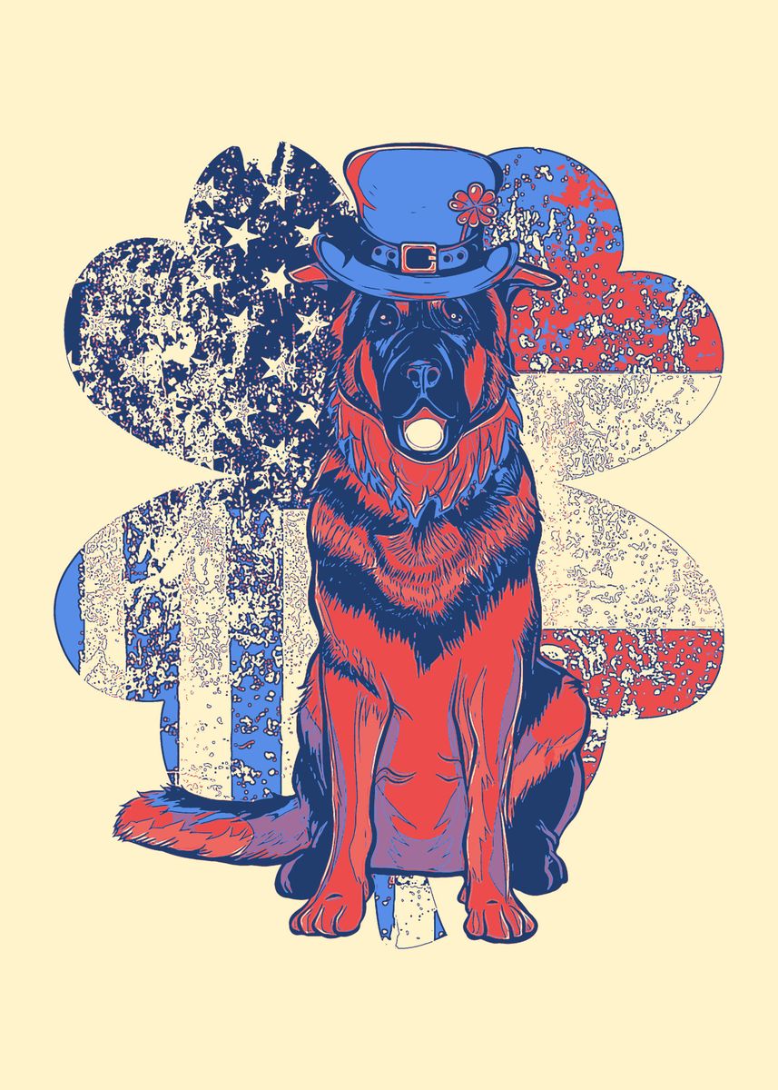 'German Shepherd' Poster by Serena | Displate
