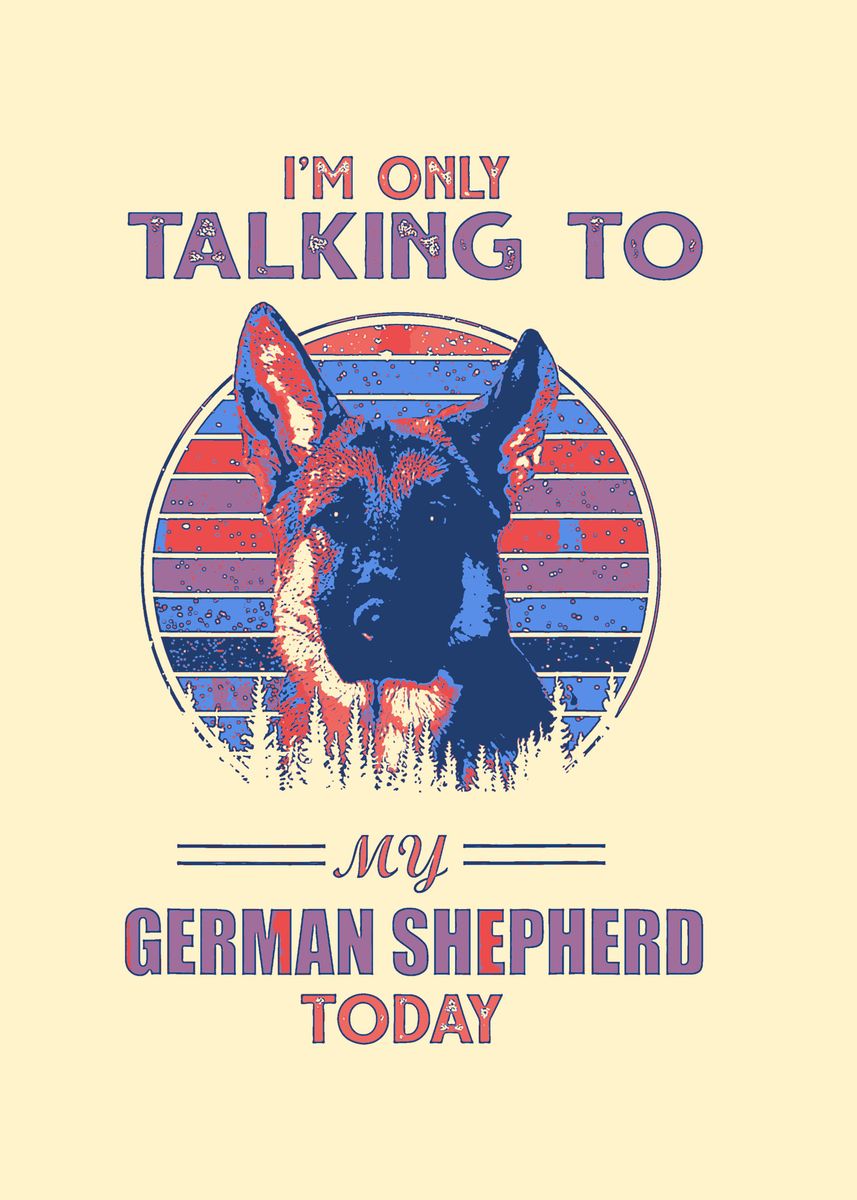 'German Shepherd' Poster, picture, metal print, paint by Margaret ...
