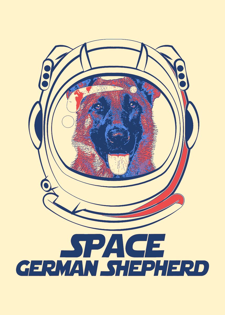 'German Shepherd' Poster, picture, metal print, paint by Gwen | Displate