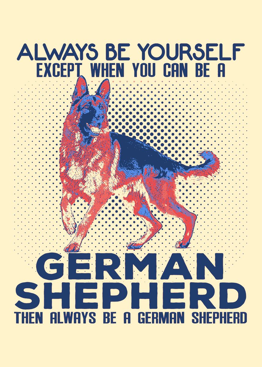 'German Shepherd' Poster, picture, metal print, paint by Donna | Displate