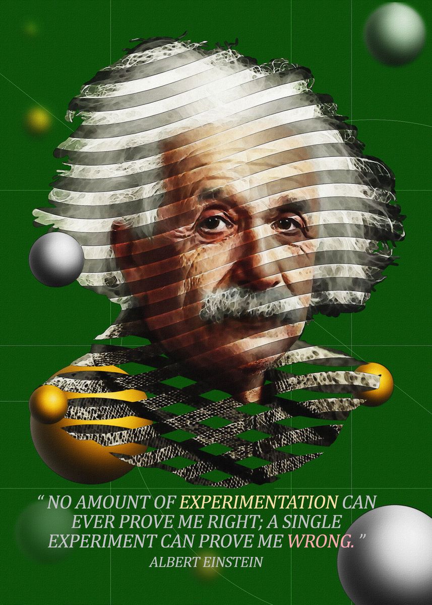 'Albert Einstein' Poster, picture, metal print, paint by The Poster ...