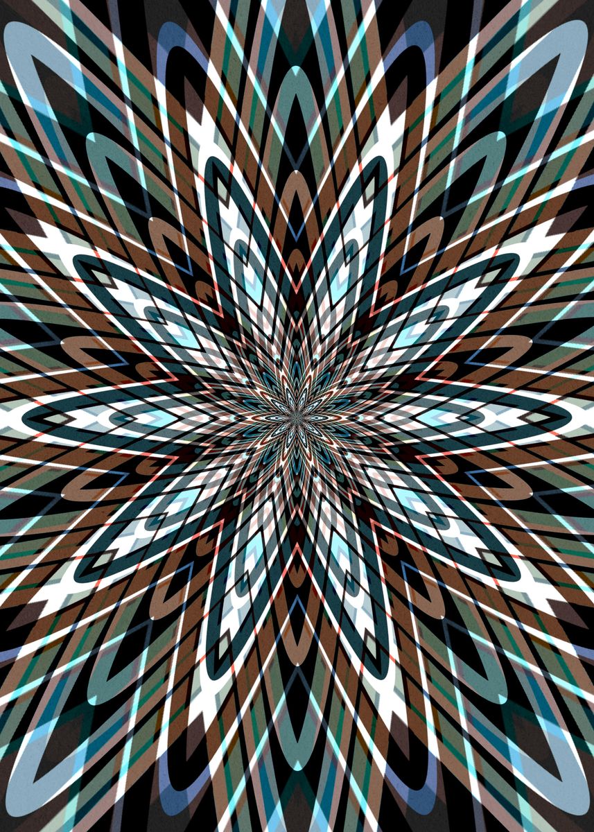 'Geometric Inception' Poster, picture, metal print, paint by Athar Art ...