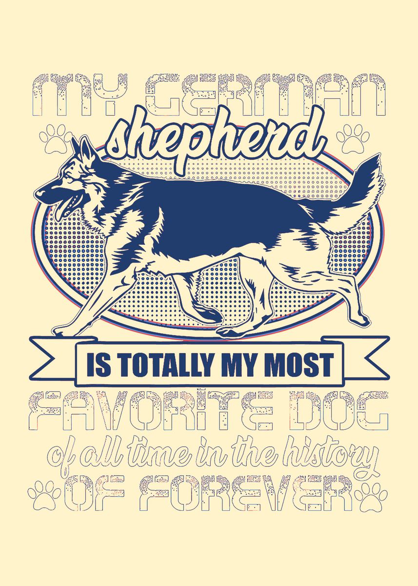 'German Shepherd' Poster by Kiera | Displate