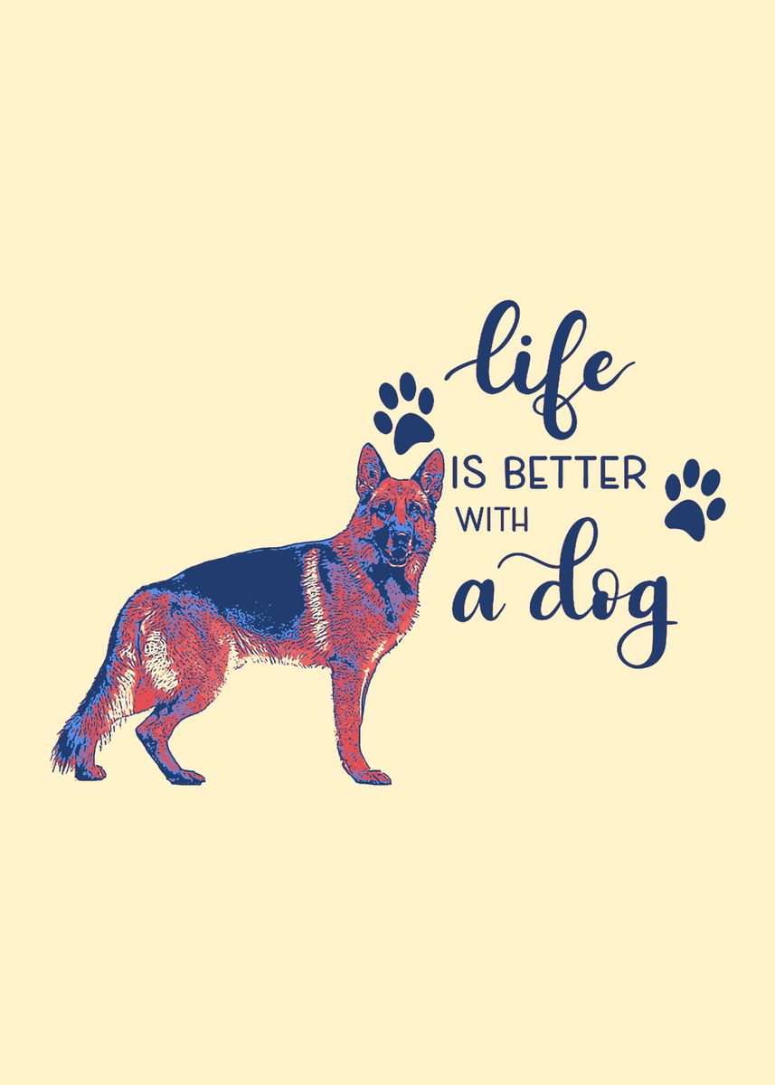 'German Shepherd' Poster by Helen | Displate