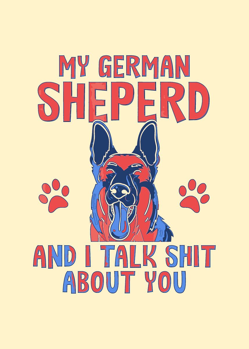 'German Shepherd' Poster by Elizabeth | Displate