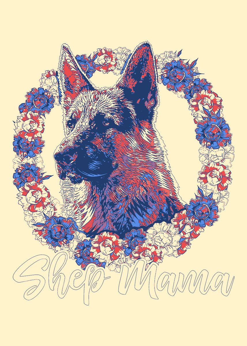 'German Shepherd' Poster by Gwen | Displate