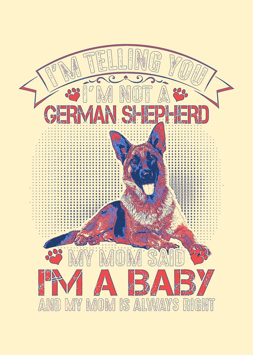 'German Shepherd' Poster, picture, metal print, paint by Margaret ...
