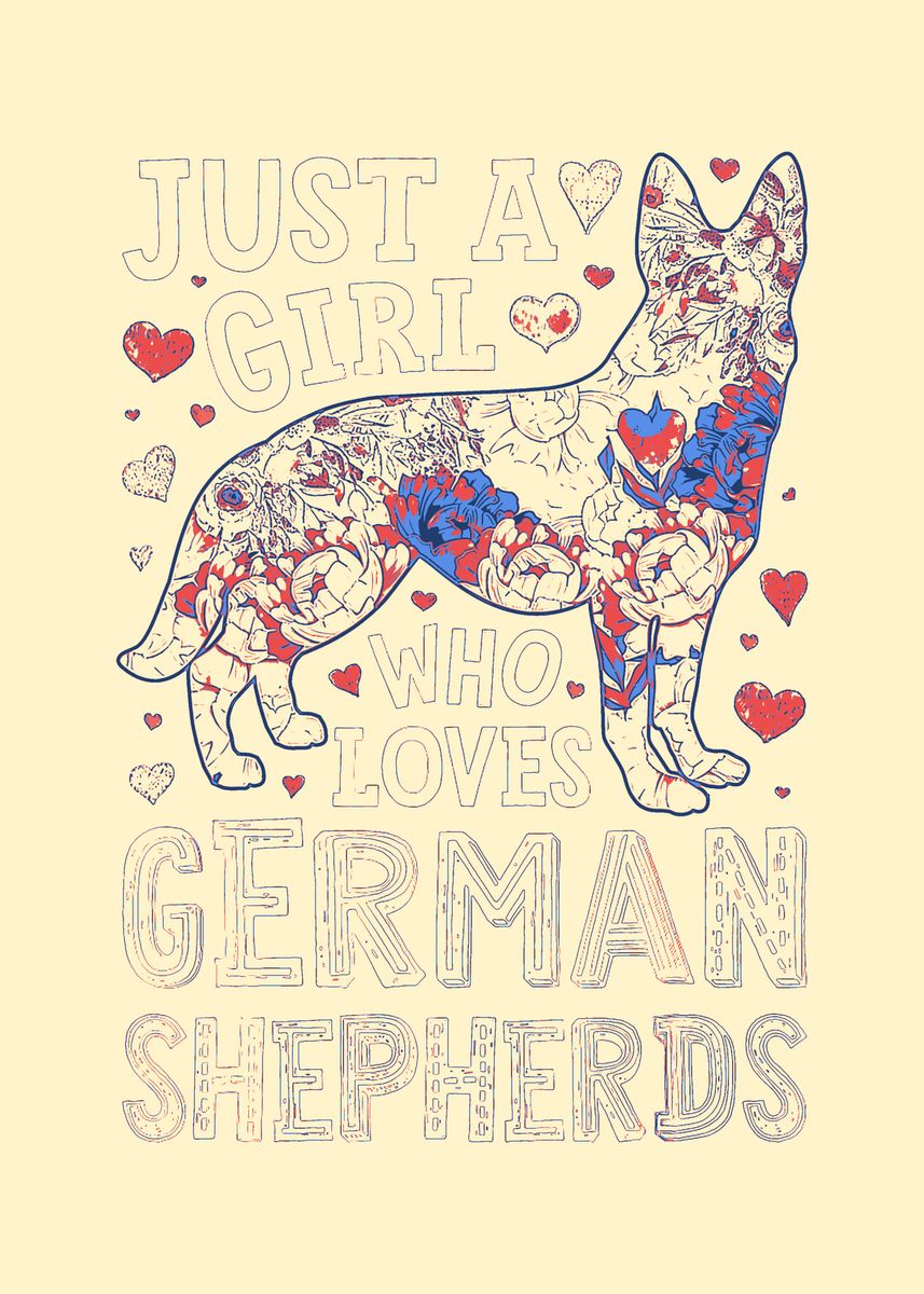 'German Shepherd' Poster by Ruby | Displate