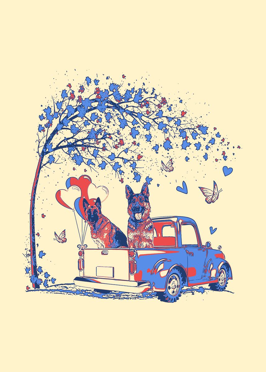 'German Shepherd' Poster by Sienna | Displate