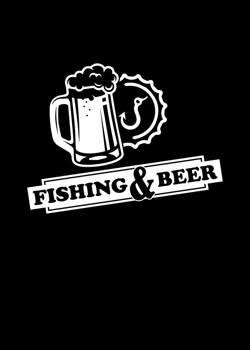 'Fishing Beer' Poster by bananadesign | Displate