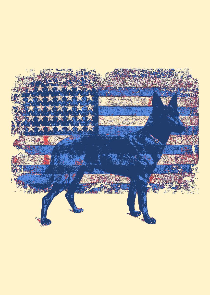 'German Shepherd' Poster by Hilary | Displate