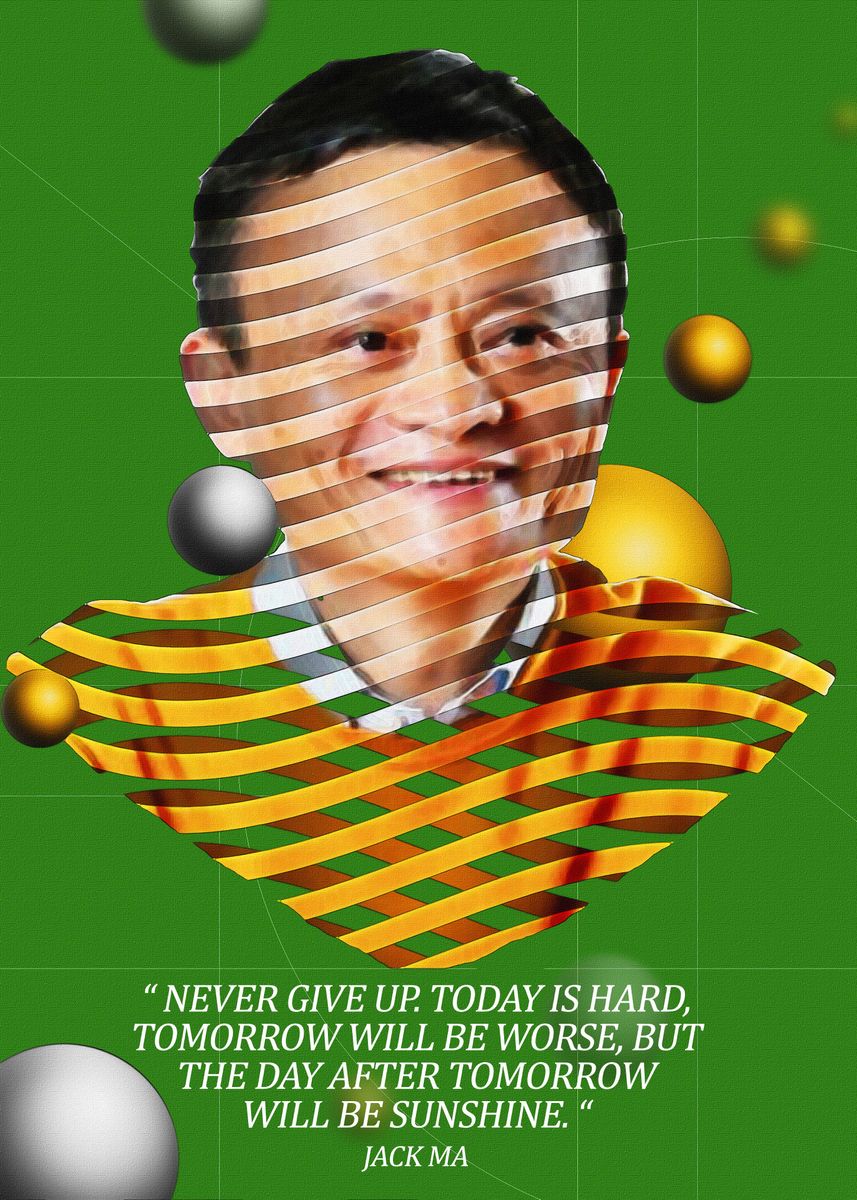 'Jack Ma' Poster, picture, metal print, paint by The Poster | Displate