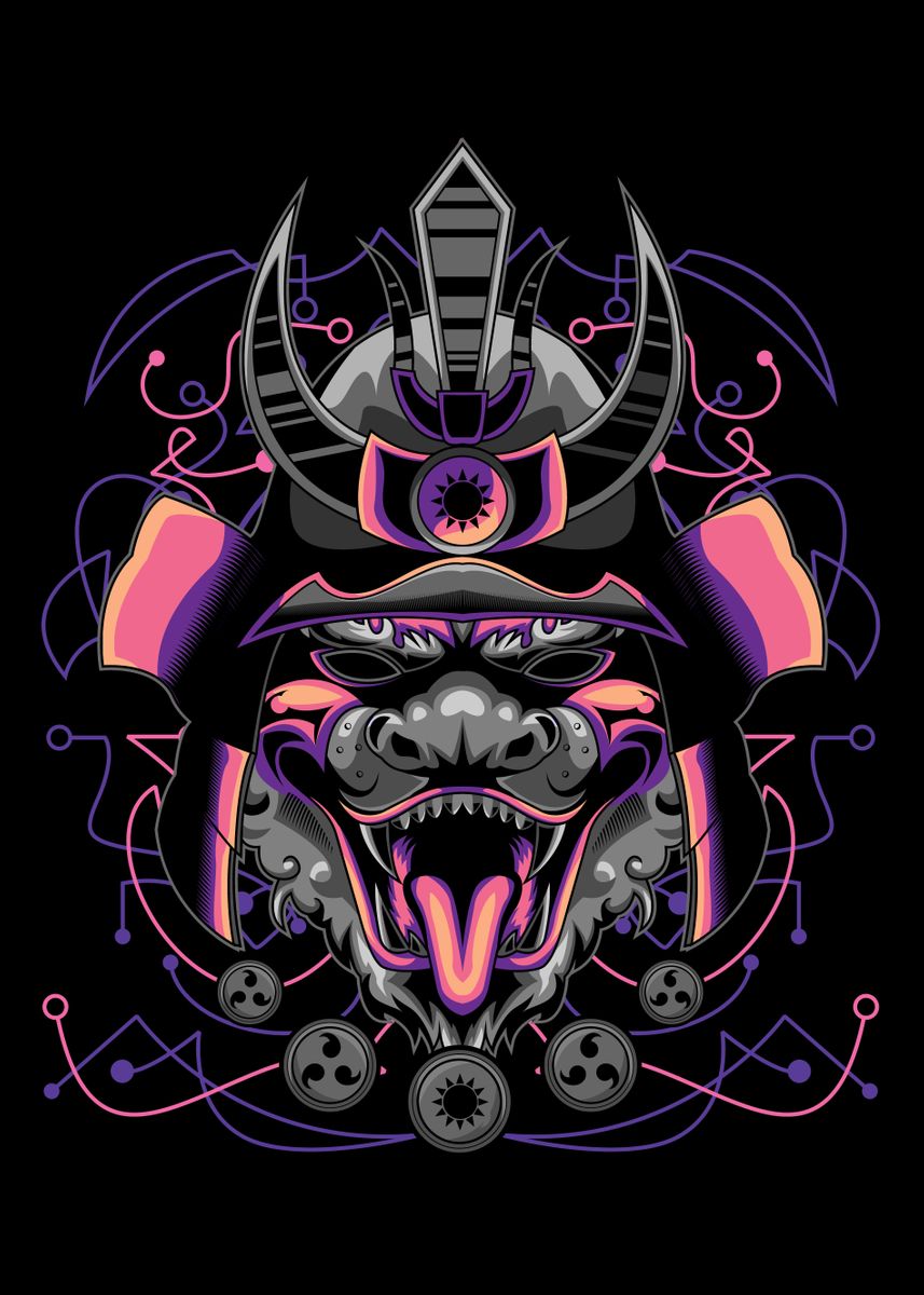 'SCARY SAMURAI ART' Poster, picture, metal print, paint by arif purnomo ...