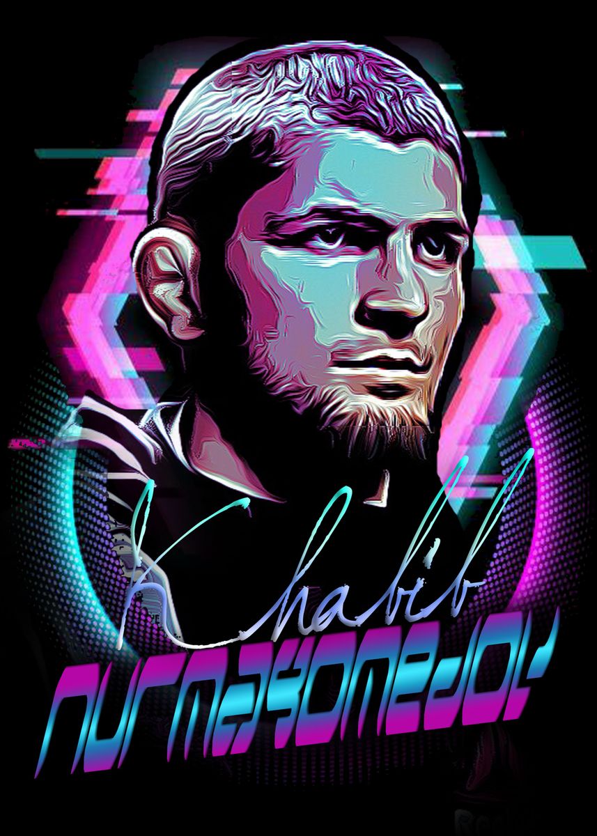 'Khabib Nurmagomedov' Poster, picture, metal print, paint by shyndi ...
