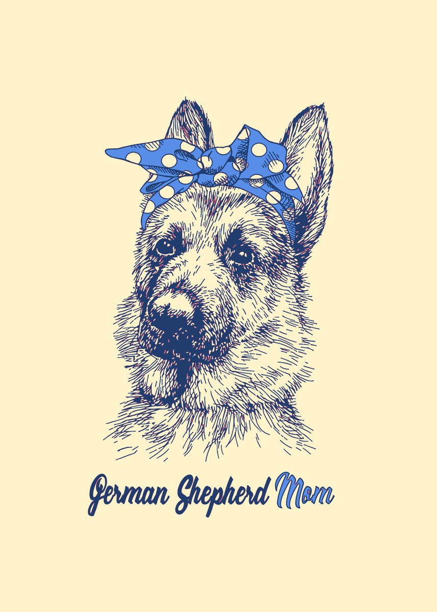 'German Shepherd' Poster by Sienna | Displate