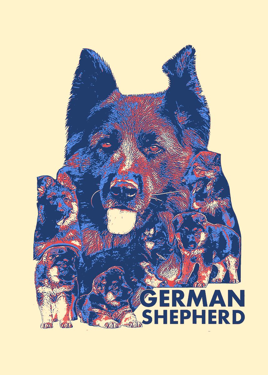 'German Shepherd' Poster by Cleopatra | Displate