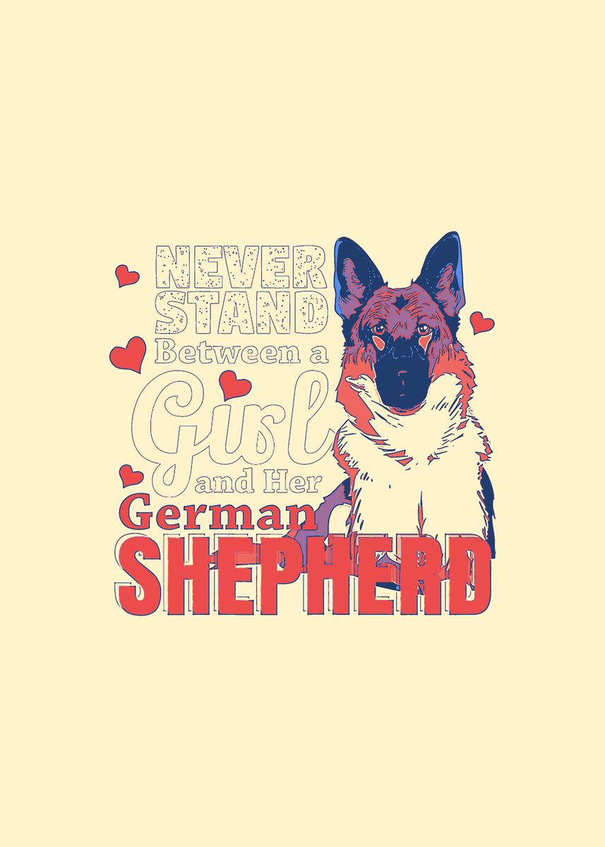 'German Shepherd' Poster, picture, metal print, paint by Donna | Displate