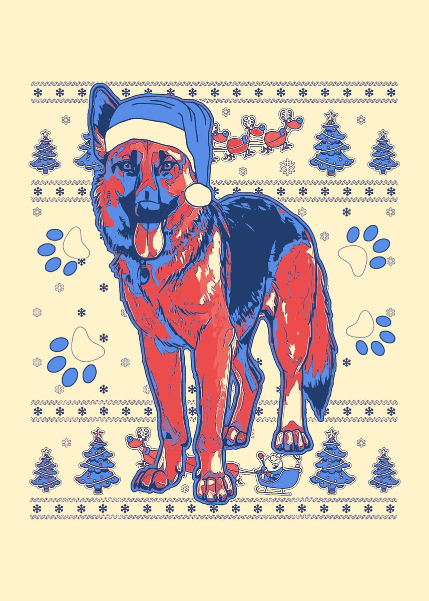 'German Shepherd' Poster by Elizabeth | Displate