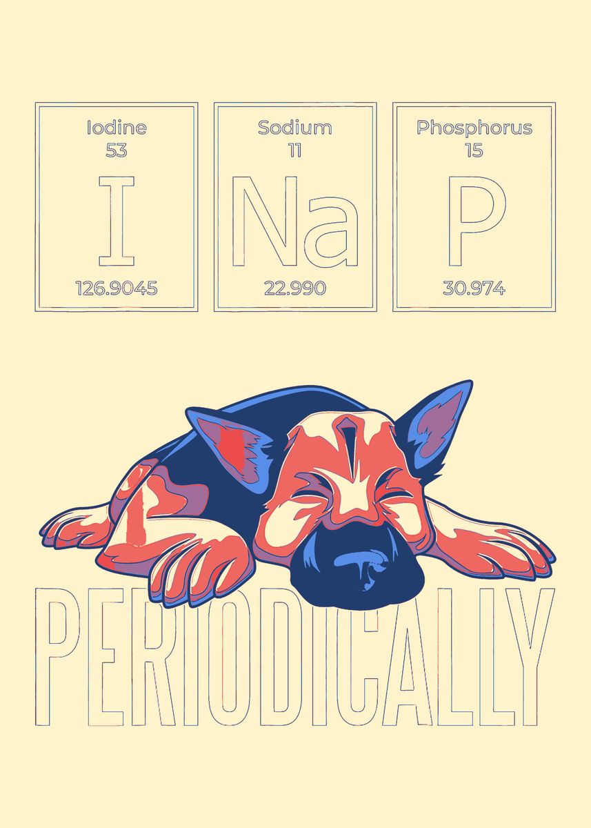 'German Shepherd' Poster, picture, metal print, paint by Rowena | Displate