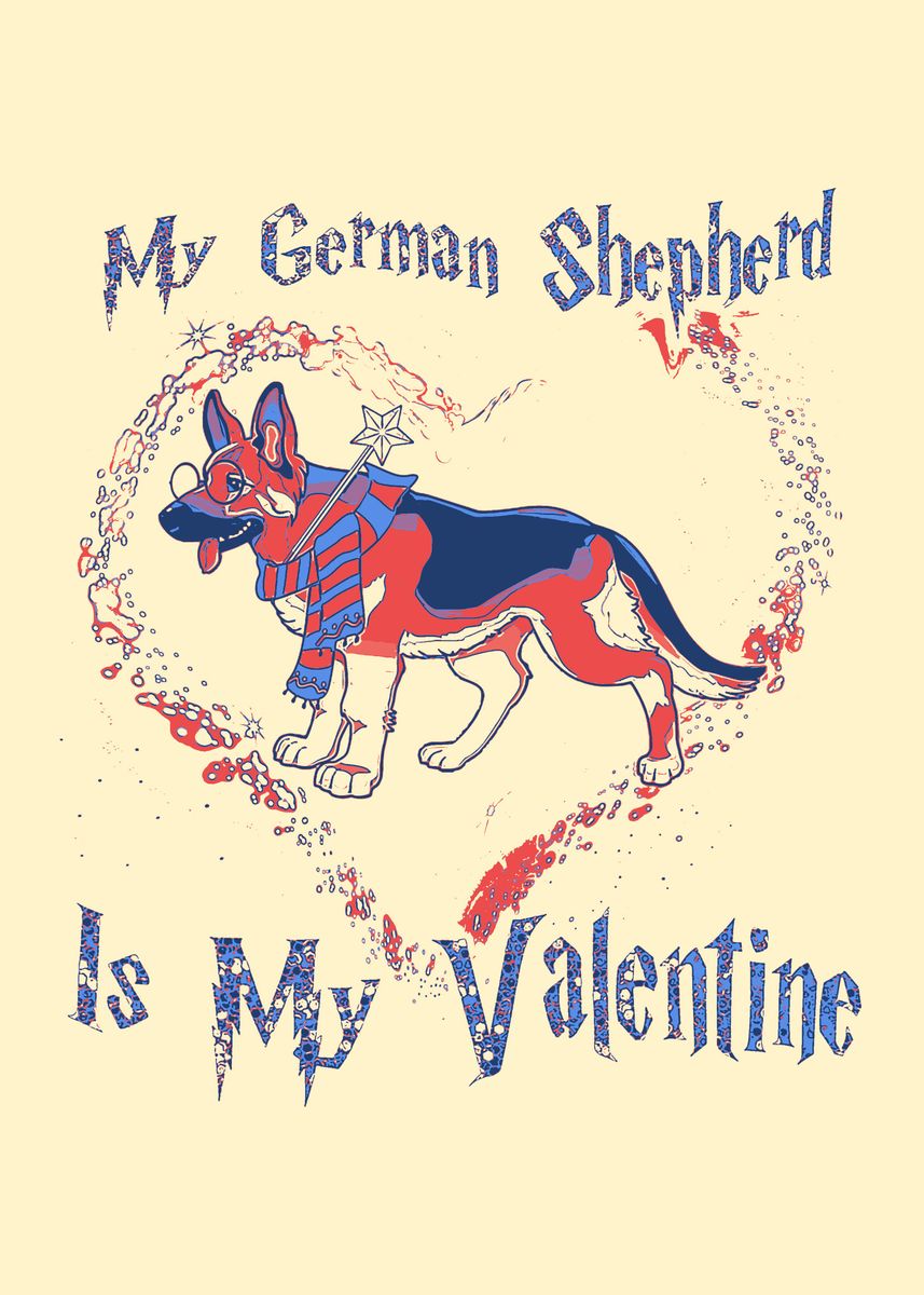 'German Shepherd' Poster by Jesse | Displate