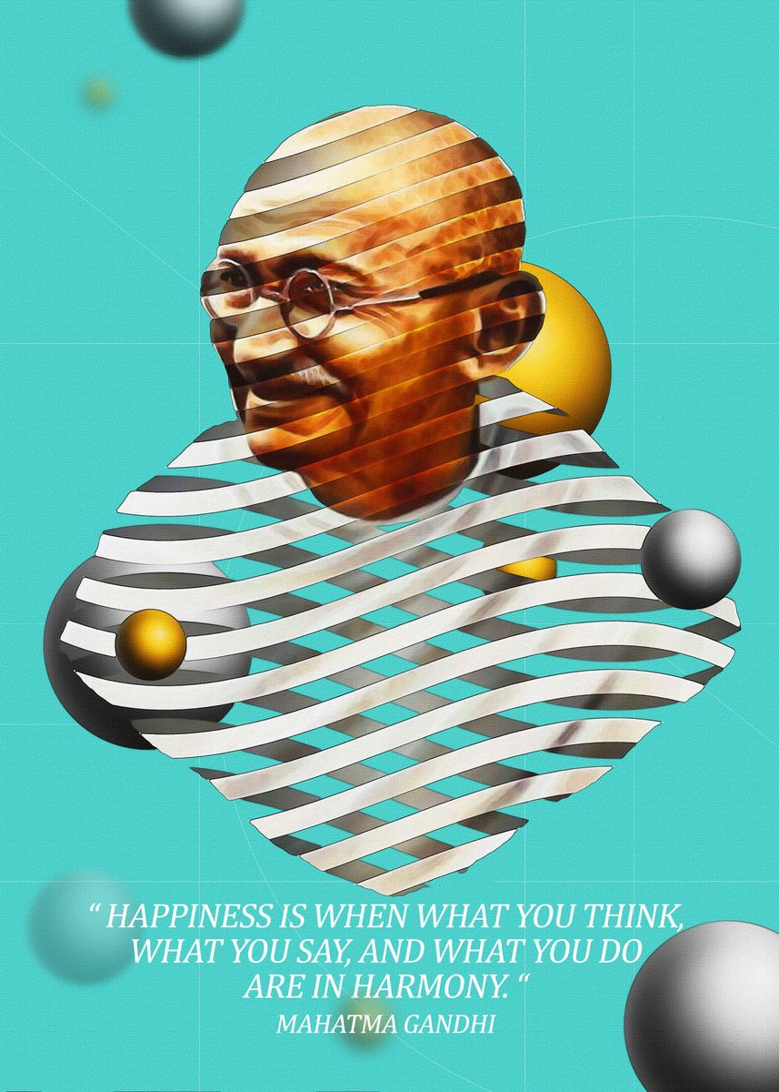 'Mahatma Gandhi' Poster, picture, metal print, paint by The Poster ...