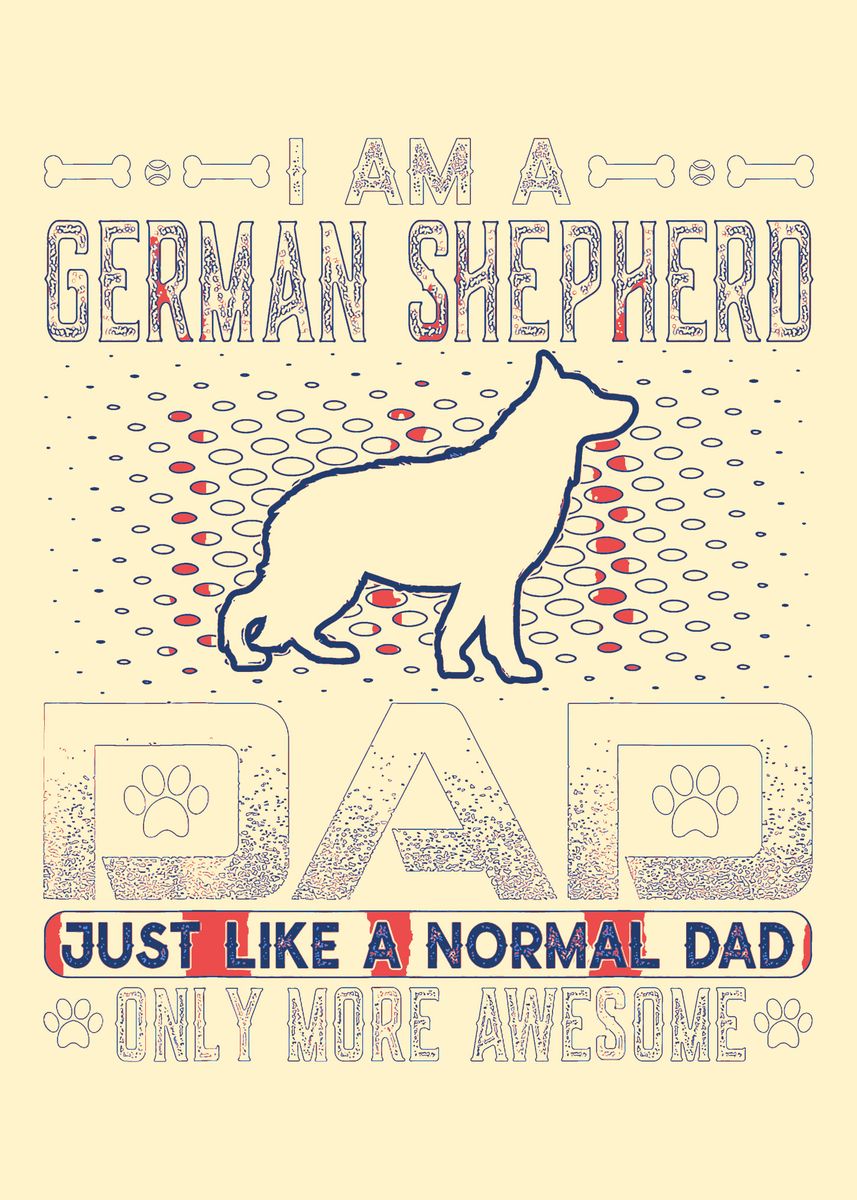 'German Shepherd' Poster by Emmanuel | Displate