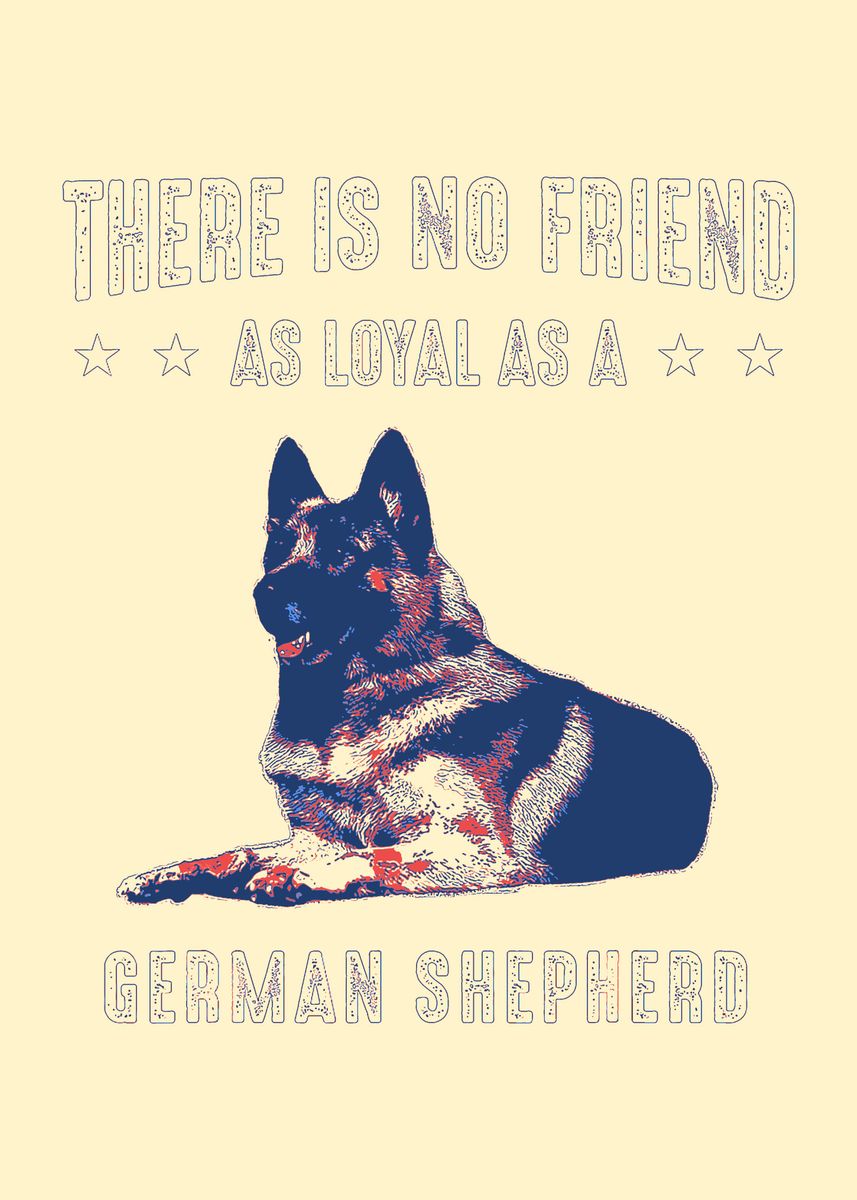 'German Shepherd' Poster by Serena | Displate