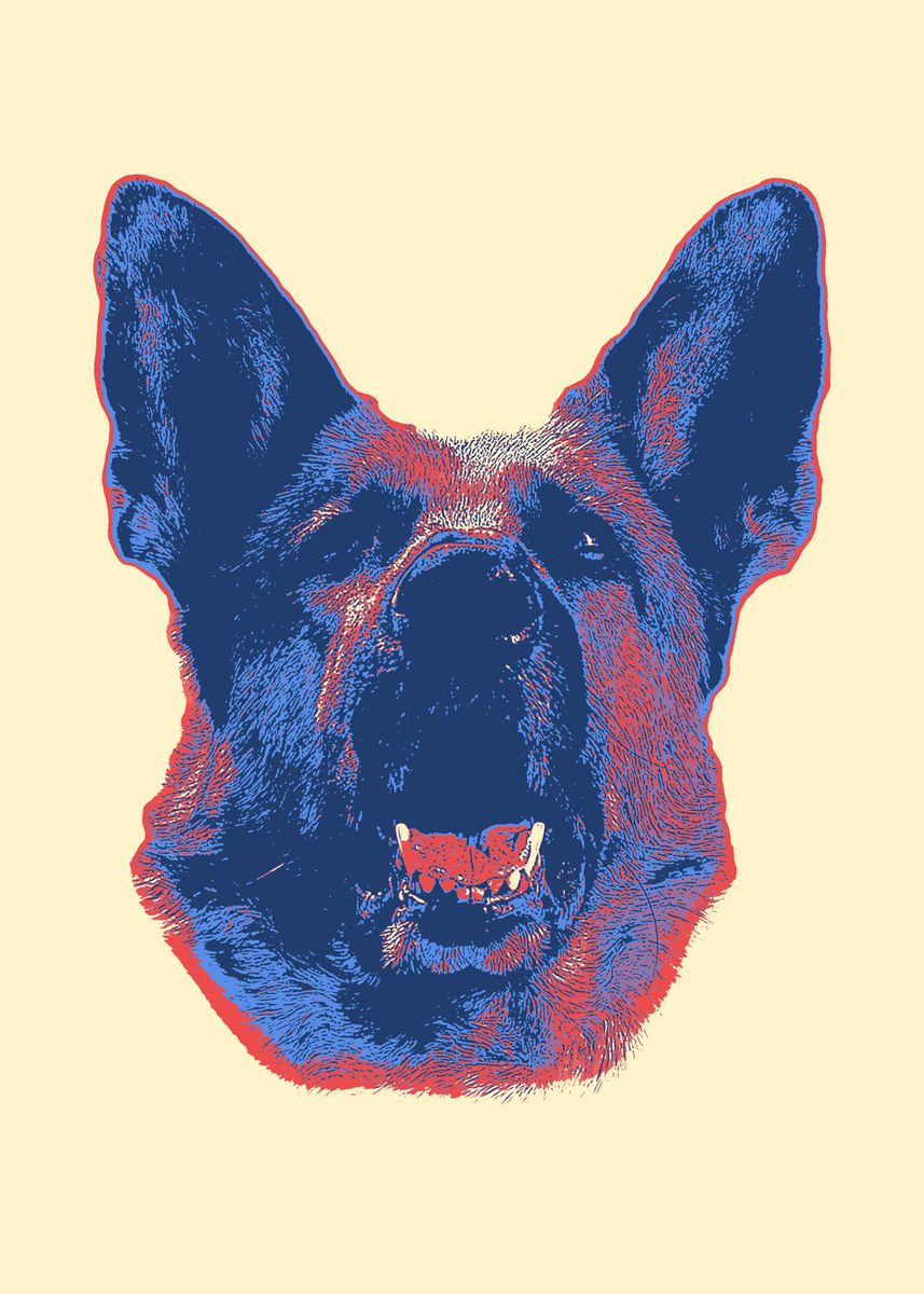 'German Shepherd' Poster by Cleopatra | Displate
