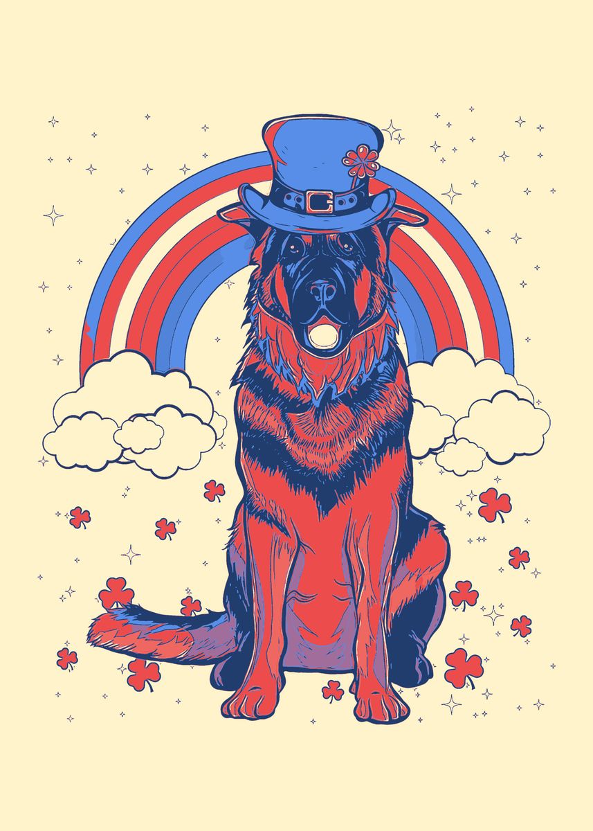 'German Shepherd' Poster by Meliora | Displate